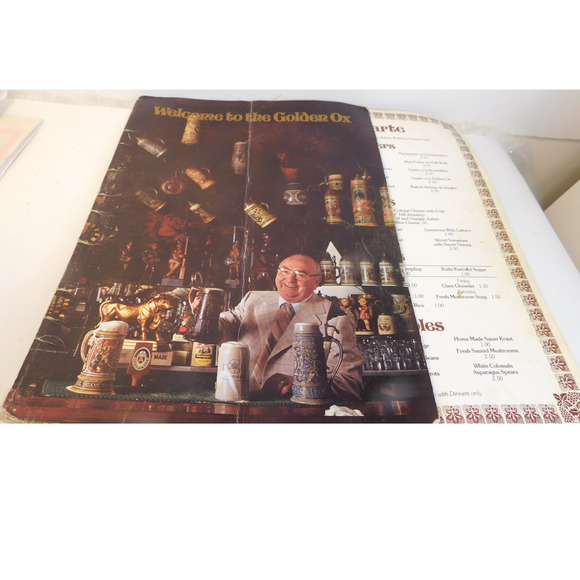 Golden Ox | Other | Vintage Golden Ox Restaurant Menu Chicago Illinois ...